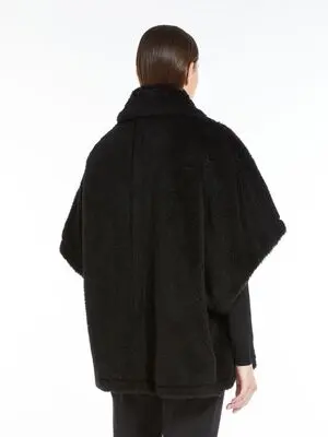 Max Mara Teddy Fabric Cape - Black