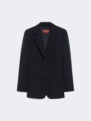 Max Mara Single-breasted Cady Blazer - Navy