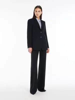 Max Mara Single-breasted Cady Blazer - Navy