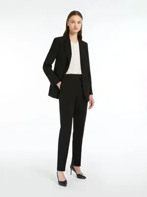 Max Mara Straight-fit Cady Trousers - Black