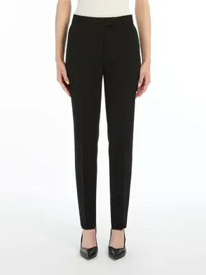 Max Mara Straight-fit Cady Trousers - Black