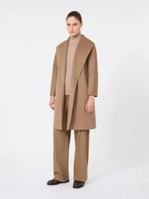 Max Mara Double-faced Wool Robe Coat - Camel