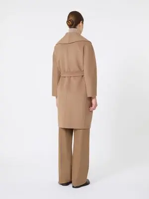 Max Mara Double-faced Wool Robe Coat - Camel