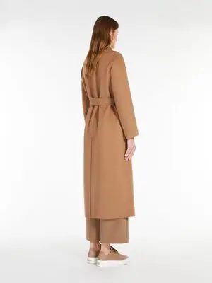 Max Mara Wool Drap Wrap Coat - Camel