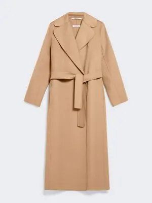 Max Mara Wool Drap Wrap Coat - Camel