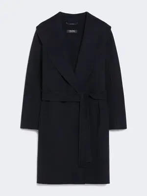 Max Mara Double-faced Wool Robe Coat - Midnightblue