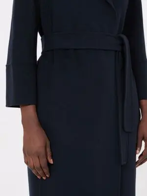 Max Mara Short Double-faced Wool Coat - Midnightblue
