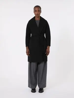 Max Mara Wool Robe Coat - Black