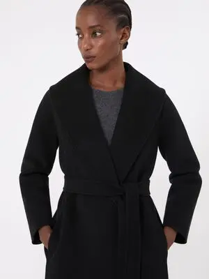 Max Mara Wool Robe Coat - Black