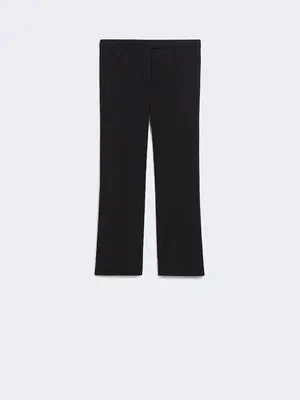 Max Mara Stretch Cotton-blend Trousers - Black