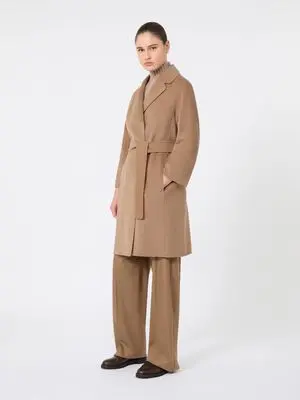 Max Mara Short Double-faced Wool Coat - Camel