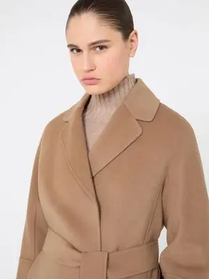 Max Mara Short Double-faced Wool Coat - Camel