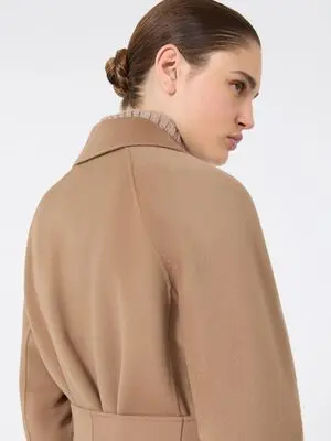 Max Mara Short Double-faced Wool Coat - Camel