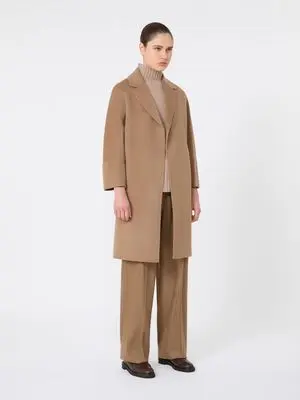 Max Mara Short Double-faced Wool Coat - Camel