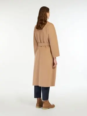 Max Mara Wool Broadcloth Midi Coat - Camel