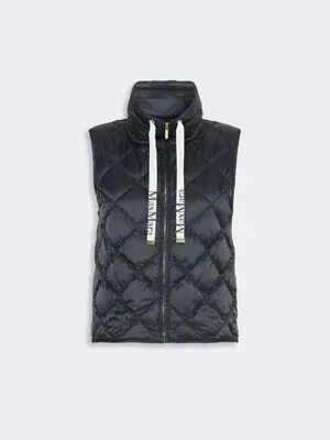 Max Mara Diamond-patterned Padded Gilet - Black