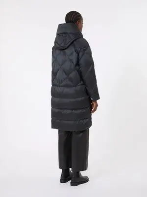 Max Mara Diamond Quilted Hooded Midi Puffer Jacket