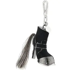 Alexander McQueen Hoof Boot Bag Charm - Black/silver