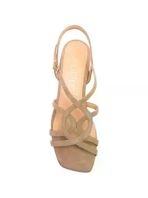 JULIE DEE Crisscross-strap Sandals