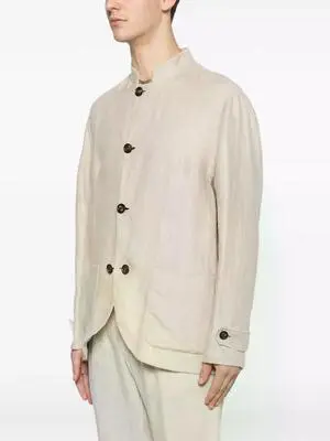 Eleventy Reversible Button-up Jacket - Neutrals