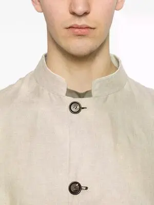 Eleventy Reversible Button-up Jacket - Neutrals
