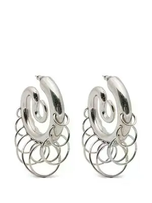 PANCONESI Pierced Serpent Hoop Earrings - Silver