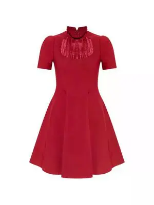 Alexander McQueen Ruffled-neck Mini Dress