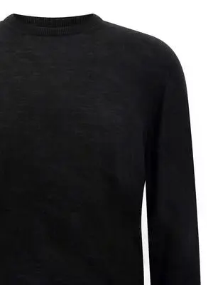 MA'RY'YA Crew Neck Long Sleeve Sweater With Side Slits