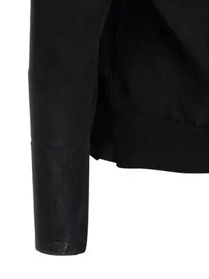 MA'RY'YA Crew Neck Long Sleeve Sweater With Side Slits
