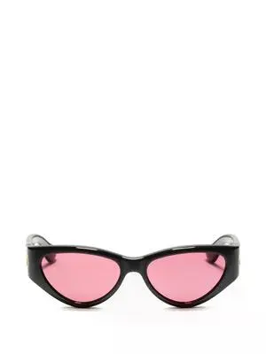 Valentino Garavani Cat-eye Acetate Sunglasses With Gold Tone Vlogo - Black