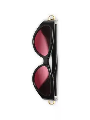 Valentino Garavani Cat-eye Acetate Sunglasses With Gold Tone Vlogo