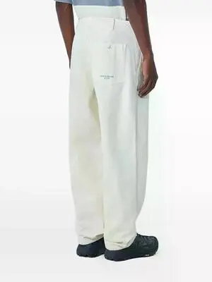 Stone Island Off-white Cotton Cargo Trousers