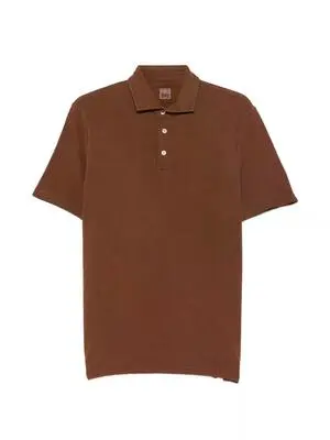 Fedeli Buttoned Polo Shirt - Brown
