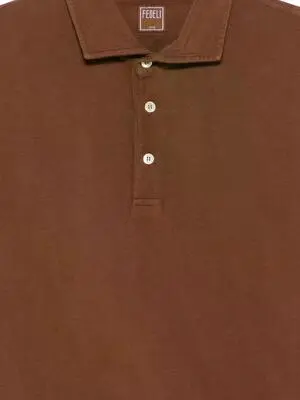 Fedeli Buttoned Polo Shirt - Brown