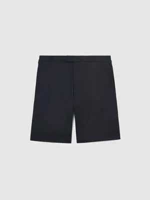REISS Cantwell Cotton-blend Shorts - Navy