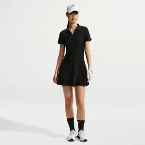 Nike Victory Dri-fit Golf Polo Dress - Black