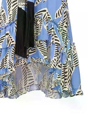 Alexis Bexley Tasseled Ruffled Skirt - Blue