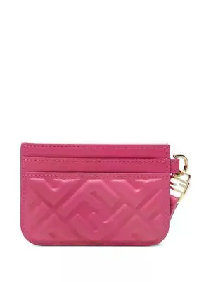Fendi Baguettte Ff-embossed Cardholder - Pink
