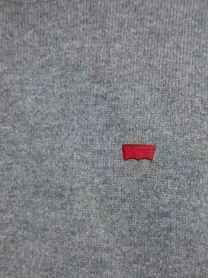 LEVI'S Logo-patch Crew-neck Sweater - Grey