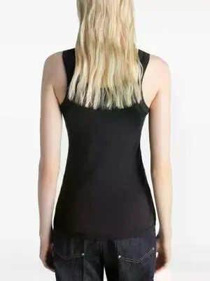 LEMAIRE Rib Tank Top In Jersey - Black