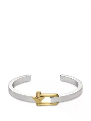 Emporio Armani Two-tone Cuff Bracelet - Silver