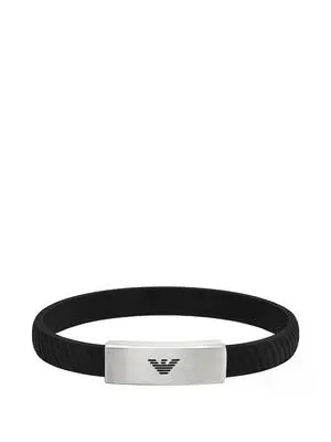Emporio Armani Logo-plaque Bracelet - Black