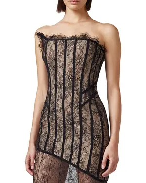 Giuseppe Di Morabito Lace Bustier Long Dress