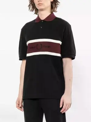 Fred Perry Logo-embroidered Polo Shirt - Black