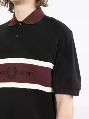 Fred Perry Logo-embroidered Polo Shirt - Black