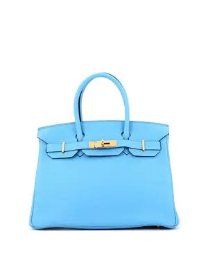 Hermès Birkin 30 Handbag With Gold Hardware - Bleu Du Nord
