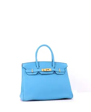 Hermès Birkin 30 Handbag With Gold Hardware - Bleu Du Nord