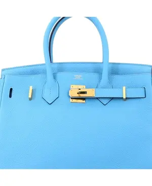Hermès Birkin 30 Handbag With Gold Hardware - Bleu Du Nord