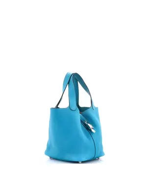 Hermès Picotin Lock Bag Clemence Pm - Blue