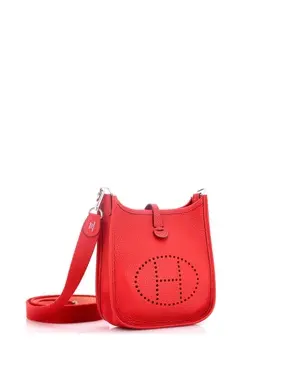 Hermès Tpm Evelyne Bag Gen Iii Clemence - Red